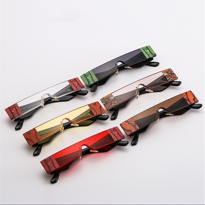 Wholesale Hip hop frameless snake skin sunglasses 095185 - Girlmerry.com