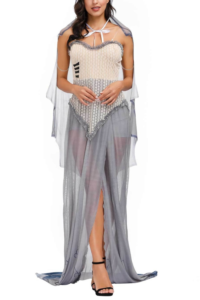 Wholesale Halloween new mesh spliced cosplay vampire bride costume(with ...