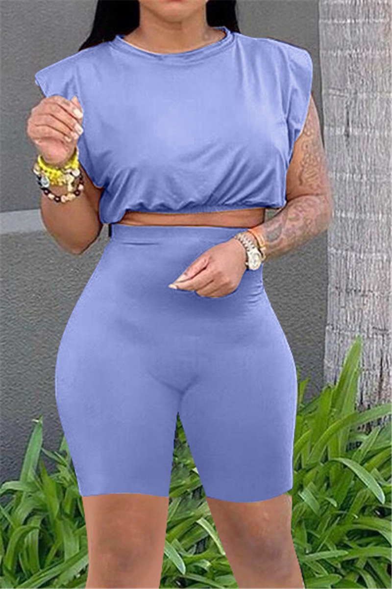 Wholesale Plus size 5 colors summer solid color sleeveless shoulder pad ...