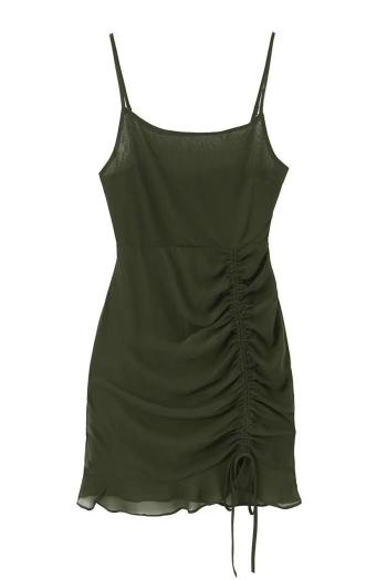 Wholesale Sexy slight stretch mesh solid color sling mini dress ...