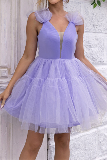 Wholesale Elegant non-stretch deep v mesh backless mini dress AA024509 ...