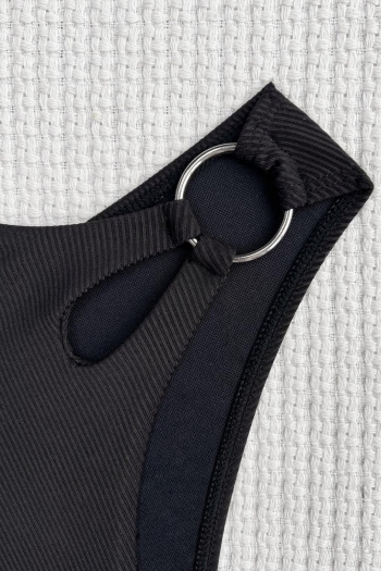 Wholesale Sexy non-removable padding metallic ring one-piece swimsuit ...