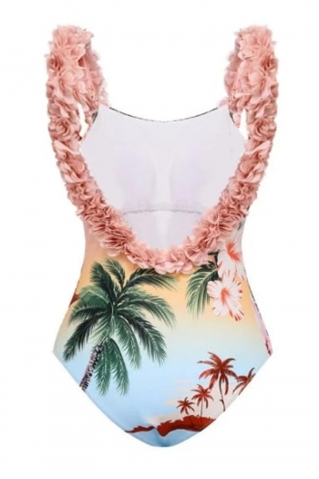 Wholesale Sexy Flower Decor Floral Coconut Tree Printing Padded One