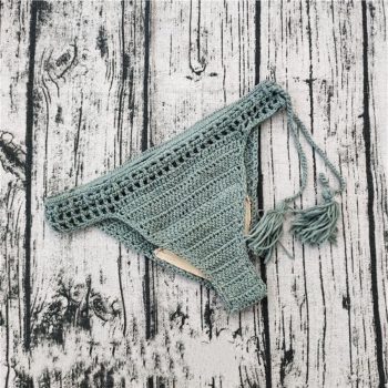 Wholesale Sexy cut out crochet pure color swim trunks BA011720 ...