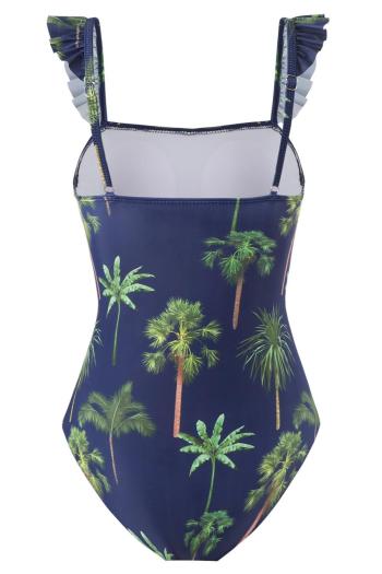 Wholesale Sexy coconut tree printing padded one-piece swimsuit BA013959 ...