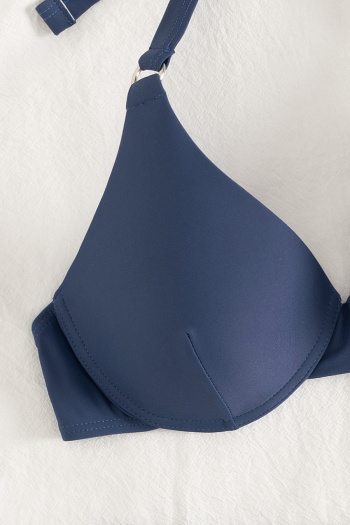 Wholesale Sexy pure color non-removable padding underwire halter-neck ...