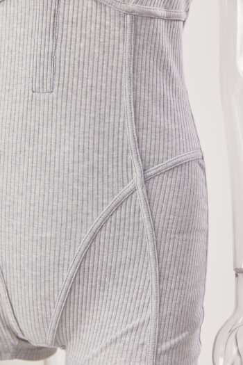 Wholesale Sexy slight stretch 4 colors solid color deep v-neck playsuit ...