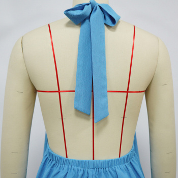 Wholesale Stylish plus size non-stretch tatting 3 colors halter-neck ...