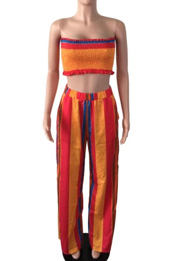 Wholesale Sexy plus size non-stretch contrast color tube design pants ...