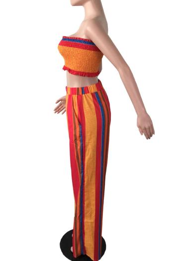 Wholesale Sexy plus size non-stretch contrast color tube design pants ...