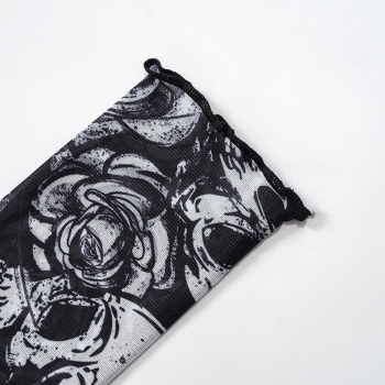 Wholesale Stretch mesh skeleton printing crew neck exquisite top ...