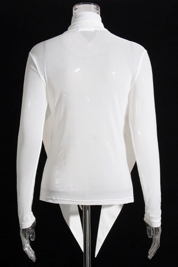 Wholesale Slight stretch micro see through high-neck streamer design ...