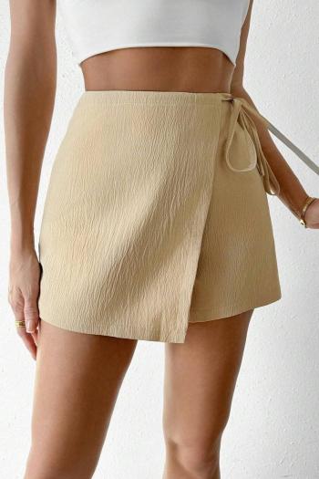 Wholesale New stylish slight stretch solid color lace-up high-waist skorts FA006839 Skorts ...