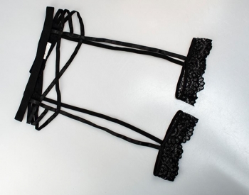 Wholesale Slight stretch cutout lace garter design three-piece set(with ...