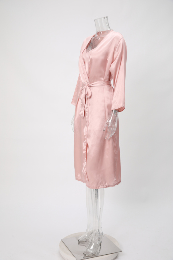 Wholesale Sexy non-stretch solid color sling mini dress with belt robe ...