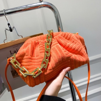 Wholesale Fuzzy metal chain decor crossbag 22cm(l)* 8cm(w)* 16cm(h ...