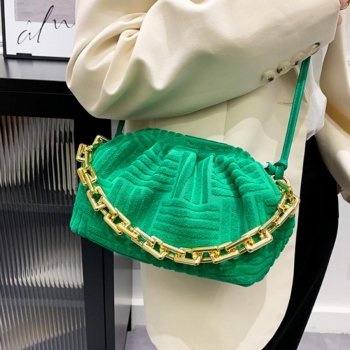 Wholesale Fuzzy metal chain decor crossbag 22cm(l)* 8cm(w)* 16cm(h ...