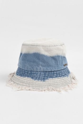 Wholesale One pc new stylish three colors tie-dye denim raw edge bucket ...