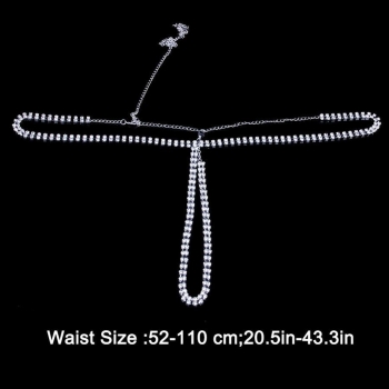 Wholesale One pc metal chain rhinestone adjustable bady chain KA012004 ...