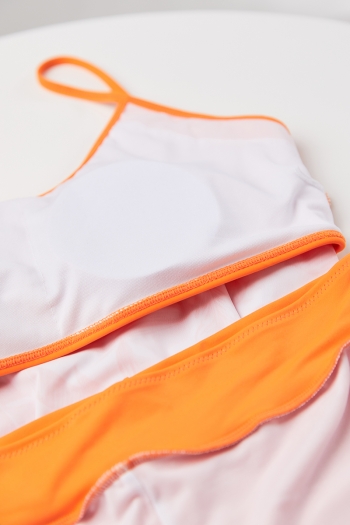 Wholesale Leaf batch printing backless sling drawstring sexy tankini ...