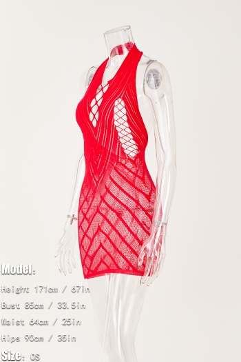 Wholesale Sexy stretch mesh cut out halter neck lace-up babydoll(no ...