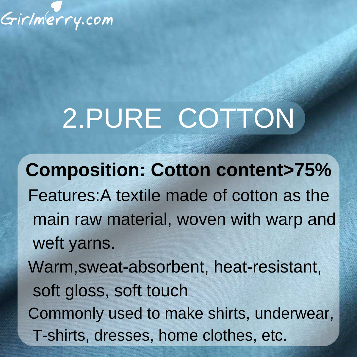 Classification And Characteristics Of Pure Cotton Fabrics